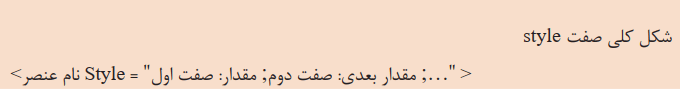 استایل شیت خطی (inline) + عنصر span - سایت پودمان